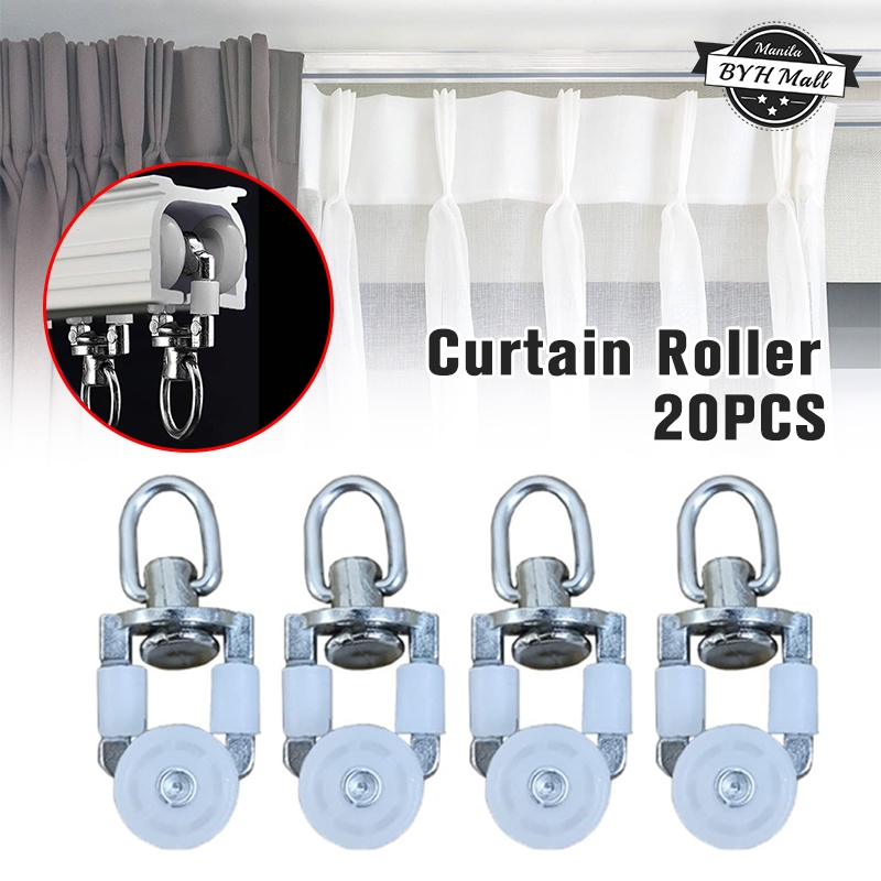 20Pcs Curtain Track Pulley Zinc Alloy Wheel Frame Curtain Straight ...