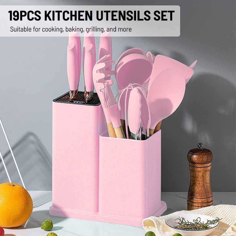 19-piece set of kitchen food-grade high temperature resistant silicone ...