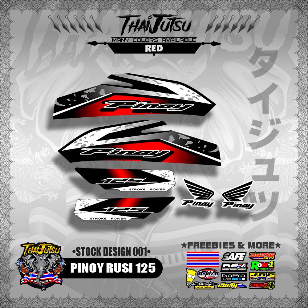 PINOY RUSI 125 DECALS ( STOCK DESIGN 001 )【ThaijutsuStickers】 | Shopee ...