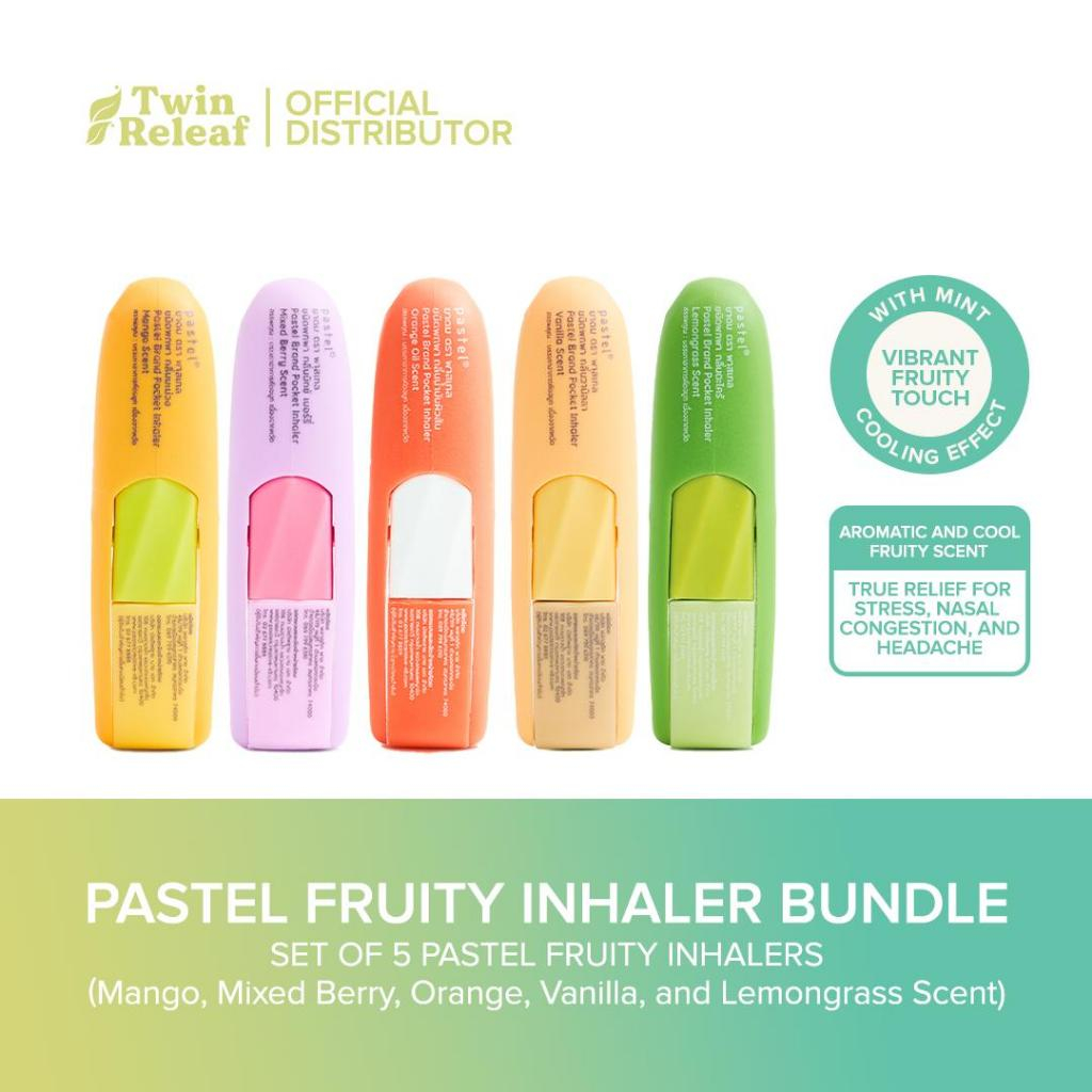 PASTEL Fruity Inhaler Bundle (Mango, Mixed Berry, Orange, Vanilla, and ...