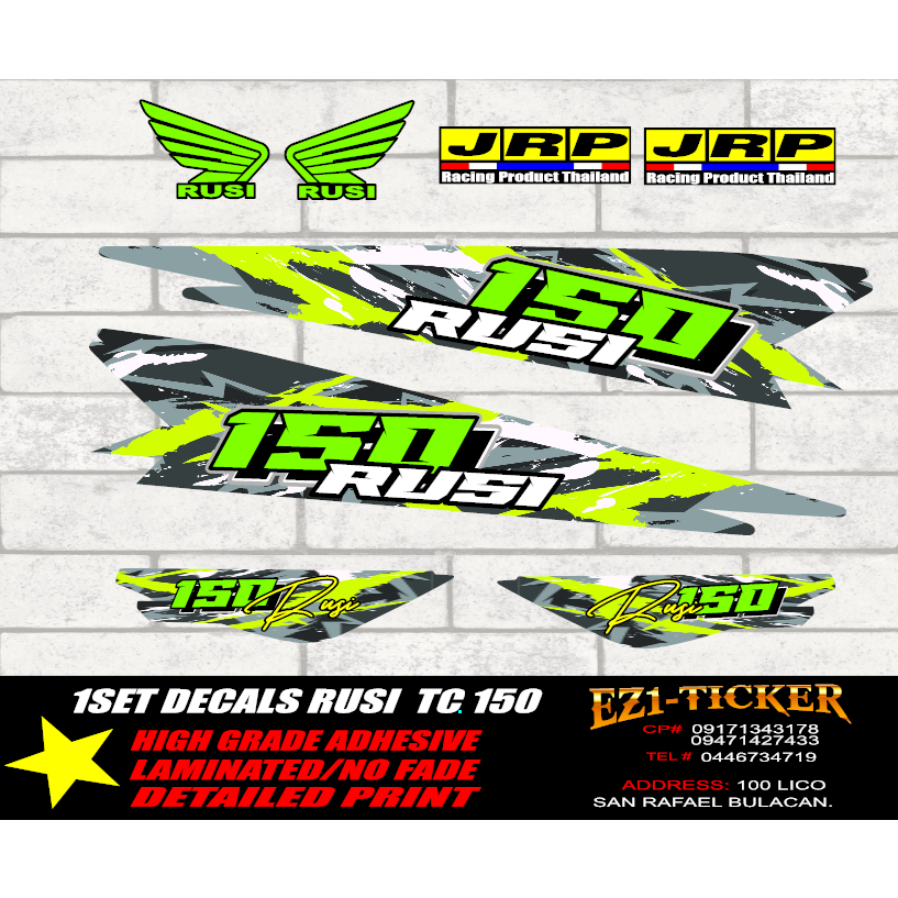 RUSI TC 150 DESIGN 10 DECALS | Shopee Philippines