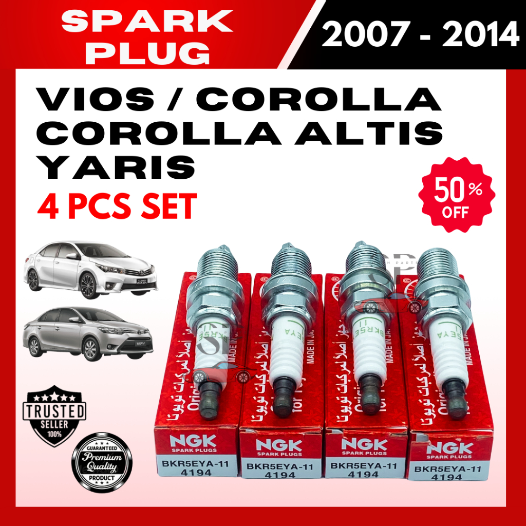 BUNDLE SALE! 4PCS NGK SPARK PLUG for TOYOTA Vios / Corolla Altis ...