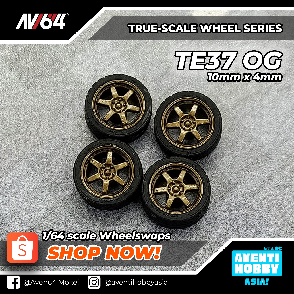 1/64 Wheelswap TE37 OG BRONZE ( 10mm x 4mm ) | Shopee Philippines