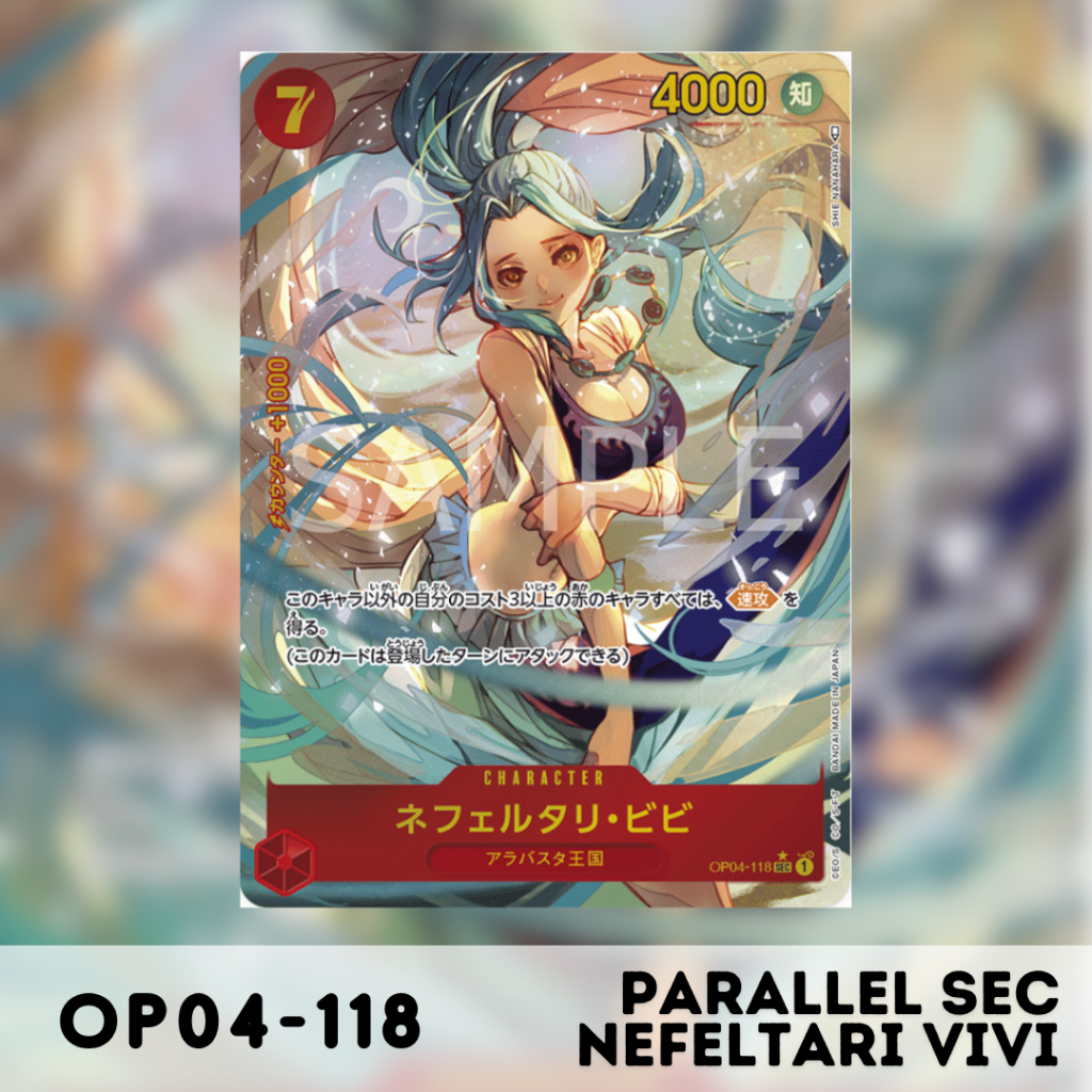 OP04-118 PSEC Nefeltari Vivi One Piece Trading Card Game Parallel SEC | Shopee Philippines