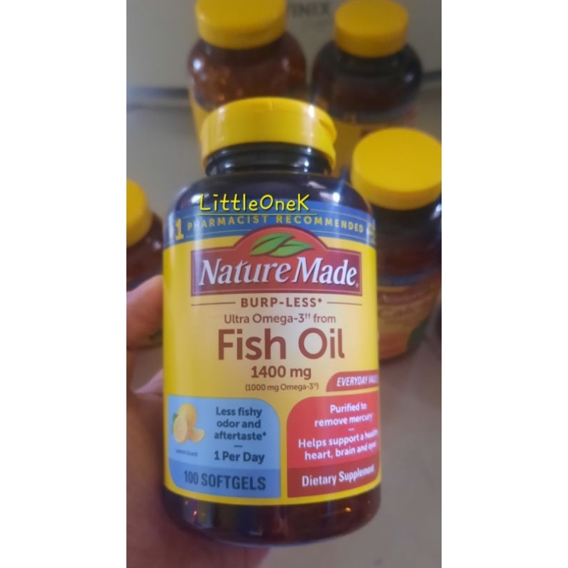 Naturemade burp less fish oil 1400mg (100softgel) | Shopee Philippines