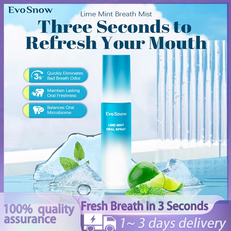EvoSnow Lime Mouth Spray Breath Freshener Oral Spray Removal of Smoke ...