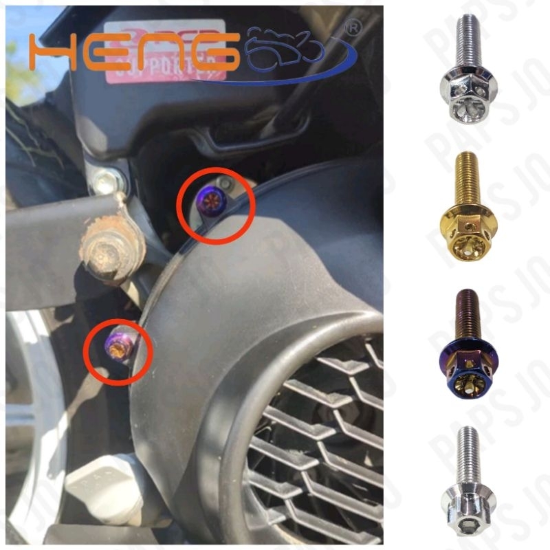 HENG FAN COVER BOLT MIO I 125/M3/SOUL I 125/MIO GEAR/GRAVIS (SOLD PER ...