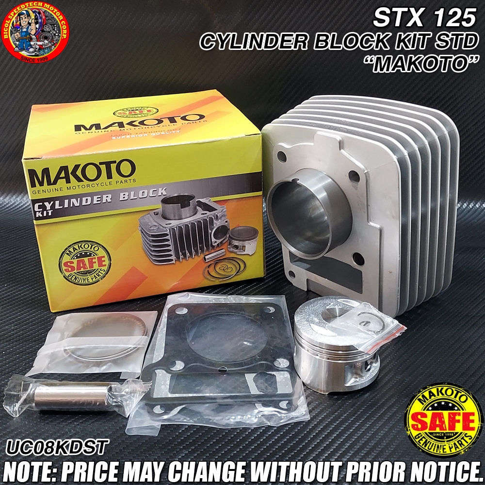 CYLINDER BLOCK KIT STD "MAKOTO" (STX 125) (UC08KDST) | Shopee Philippines