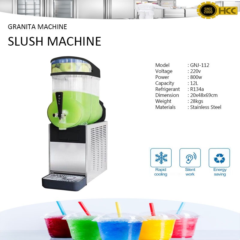 Commercial Granita Machine Slush Maker 12L Single Cylinder Heavy Duty ...
