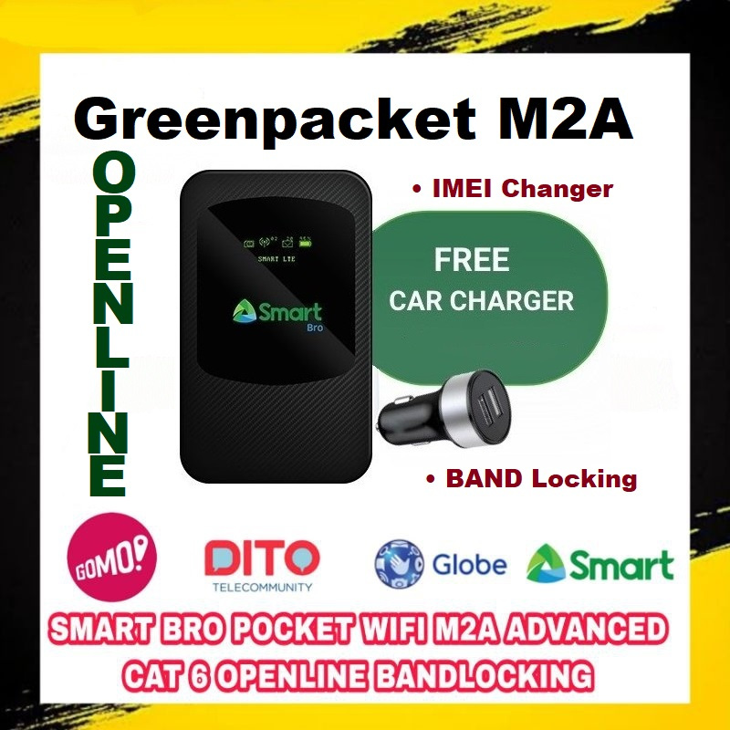 OPENLINE SMART Bro CAT6 LTE-Advanced Pocket WiFi (Greenpacket M2A) FREE ...