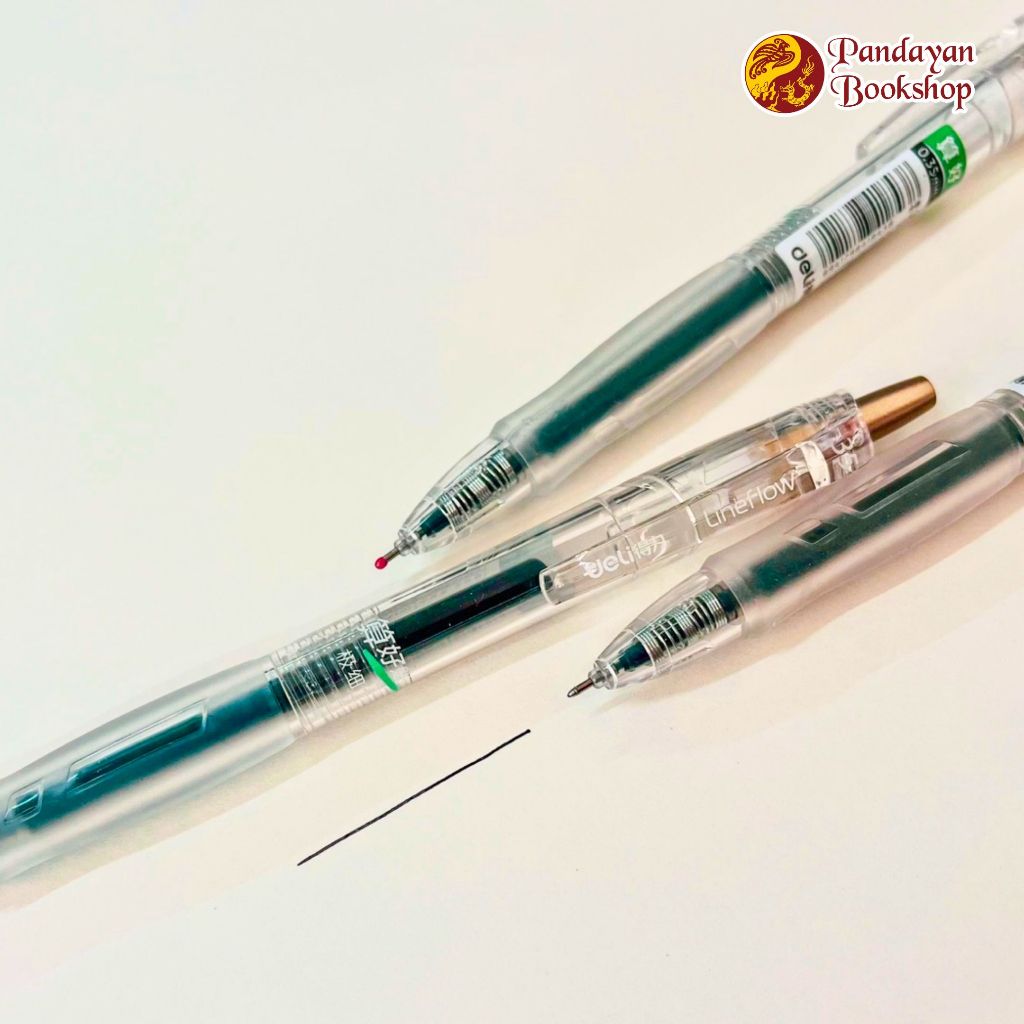 Deli Gel Pen SA130 0.35mm Retractable Fast Dry Ink Full Needle | Shopee ...