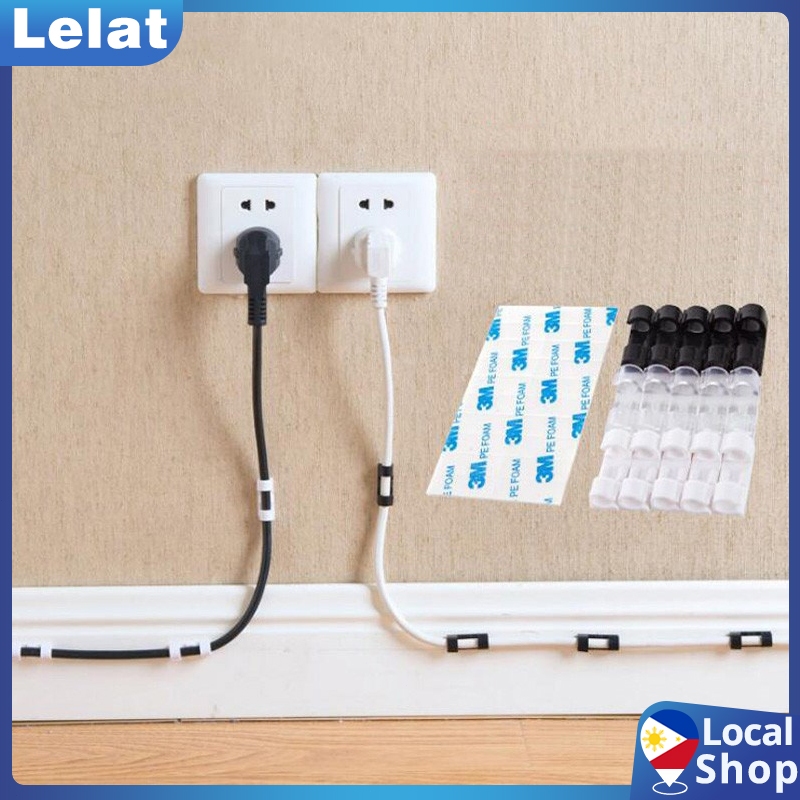 Sticky Wire And Cable Management Clip Plastic Desktop Cable Organizer ...