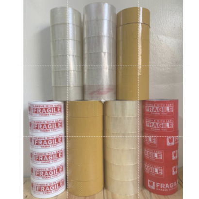 6pcs 1Rolls 1set wide transparent tape, big roll sealing tape, long ...