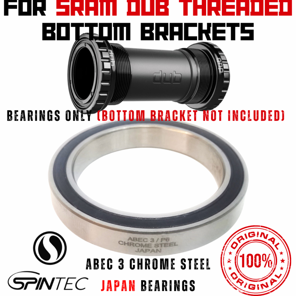 SRAM DUB (Standard) Threaded Bottom Bracket Chrome Steel Japan Bearings ...