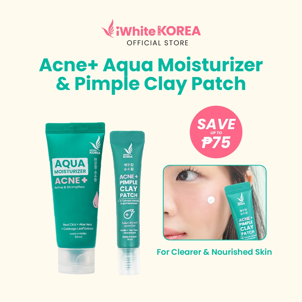iWhite Korea Acne Moisturizer and Pimple Clay Patch Set | Shopee ...