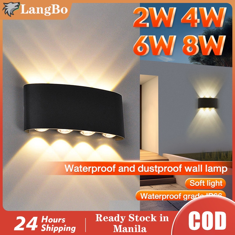 LED Wall Light 2/4/6/8W Waterproof 3000K Lamp Modern Minimalist Indoor ...
