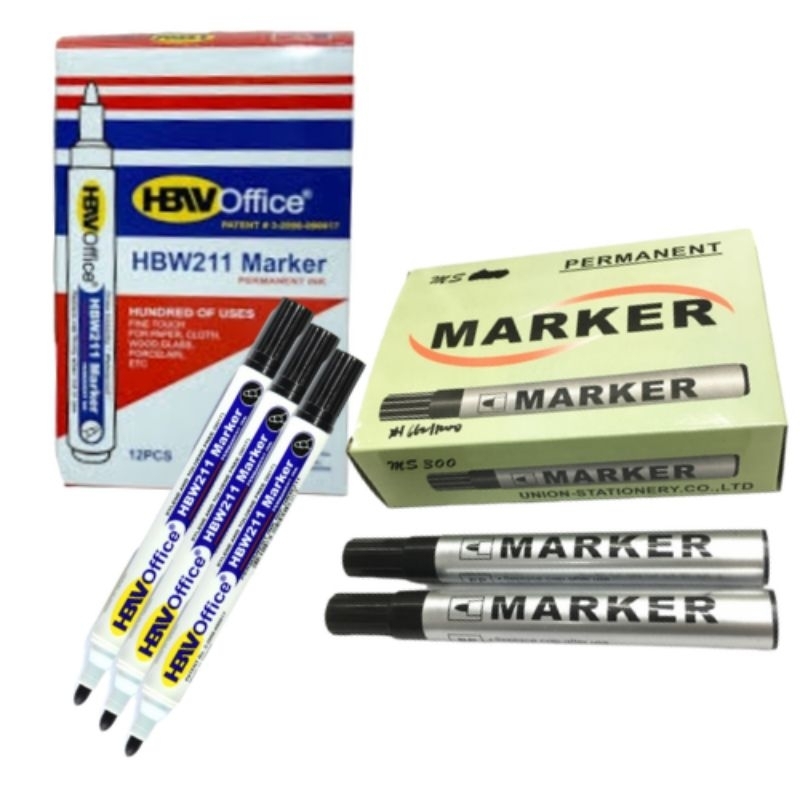 HBW Permanent Marker Black Per Piece | Shopee Philippines