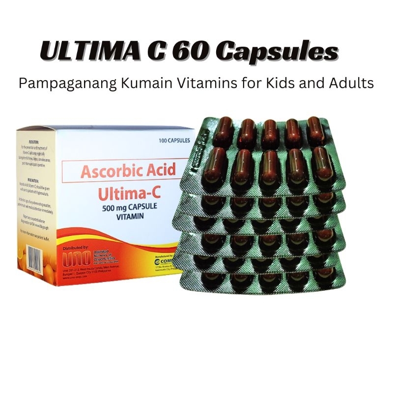 ULTIMA C Vitamins 60 Capsules | Pampaganang Kumain | Non-Acidic Formula ...
