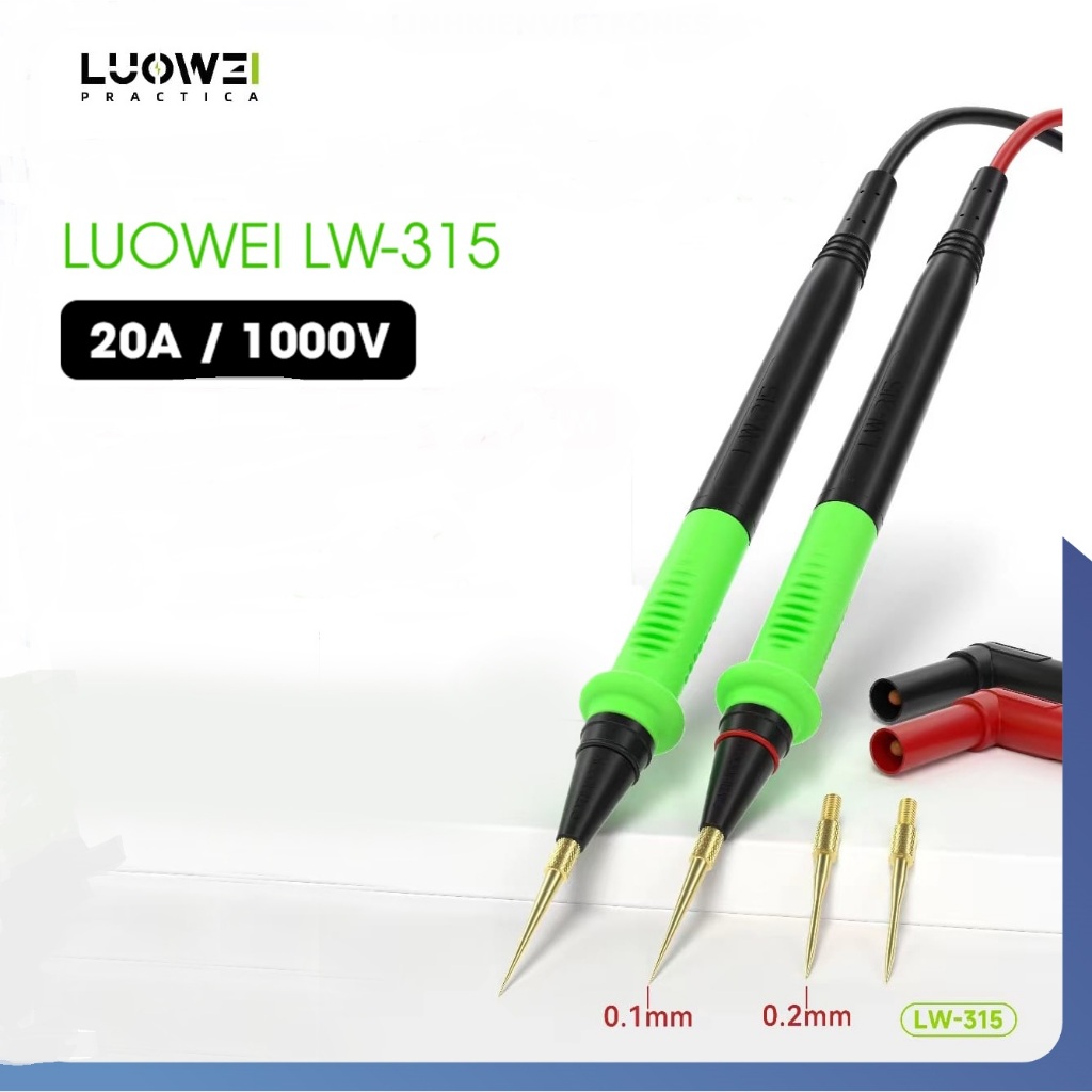 LW-315 1000V / 20A Soft Silicone Universal Multimeter Test Lead for ...
