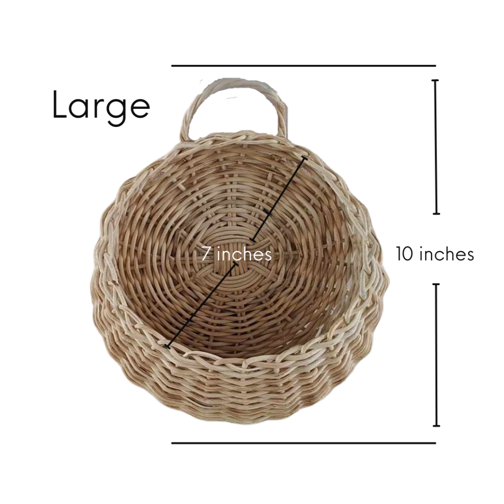 Rattan Flatback Hanging Basket / Wicker Basket / Rattan Basket | Shopee ...