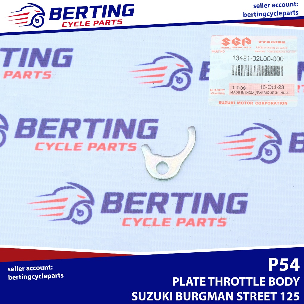 SGP PLATE THROTTLE BODY Suzuki Burgman 125 Genuine 13421-02L00-000 ...