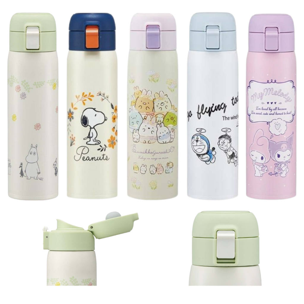 Moomin Snoopy Sumikko Gurashi Doraemon Skater Stainless Bottle 480ml ...