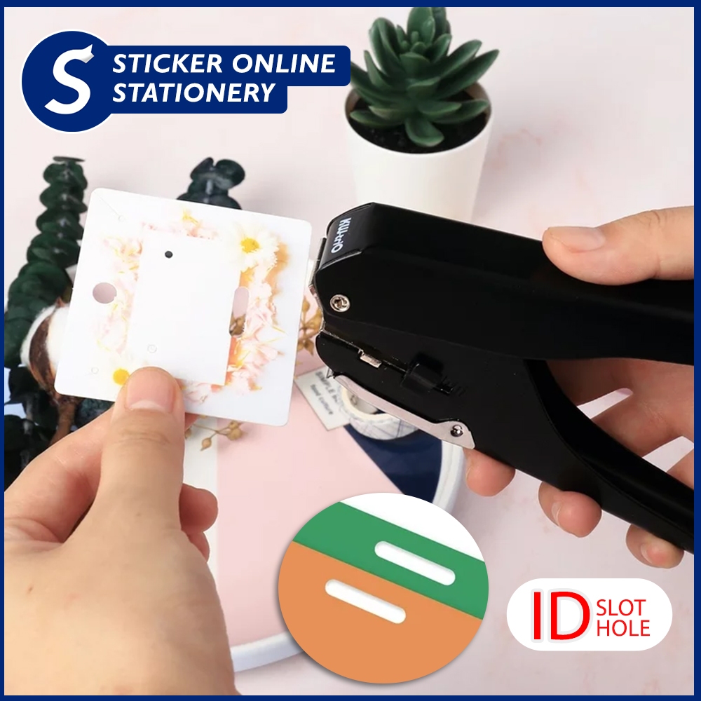 Heavy-Duty Metal ID Hole & Rectangle Puncher 3x13mm Slot & 5mm Round ...