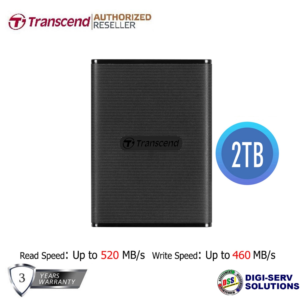 Transcend 2TB ESD270C Portable SSD (TS2TESD270C), 3D NAND flash, up to ...