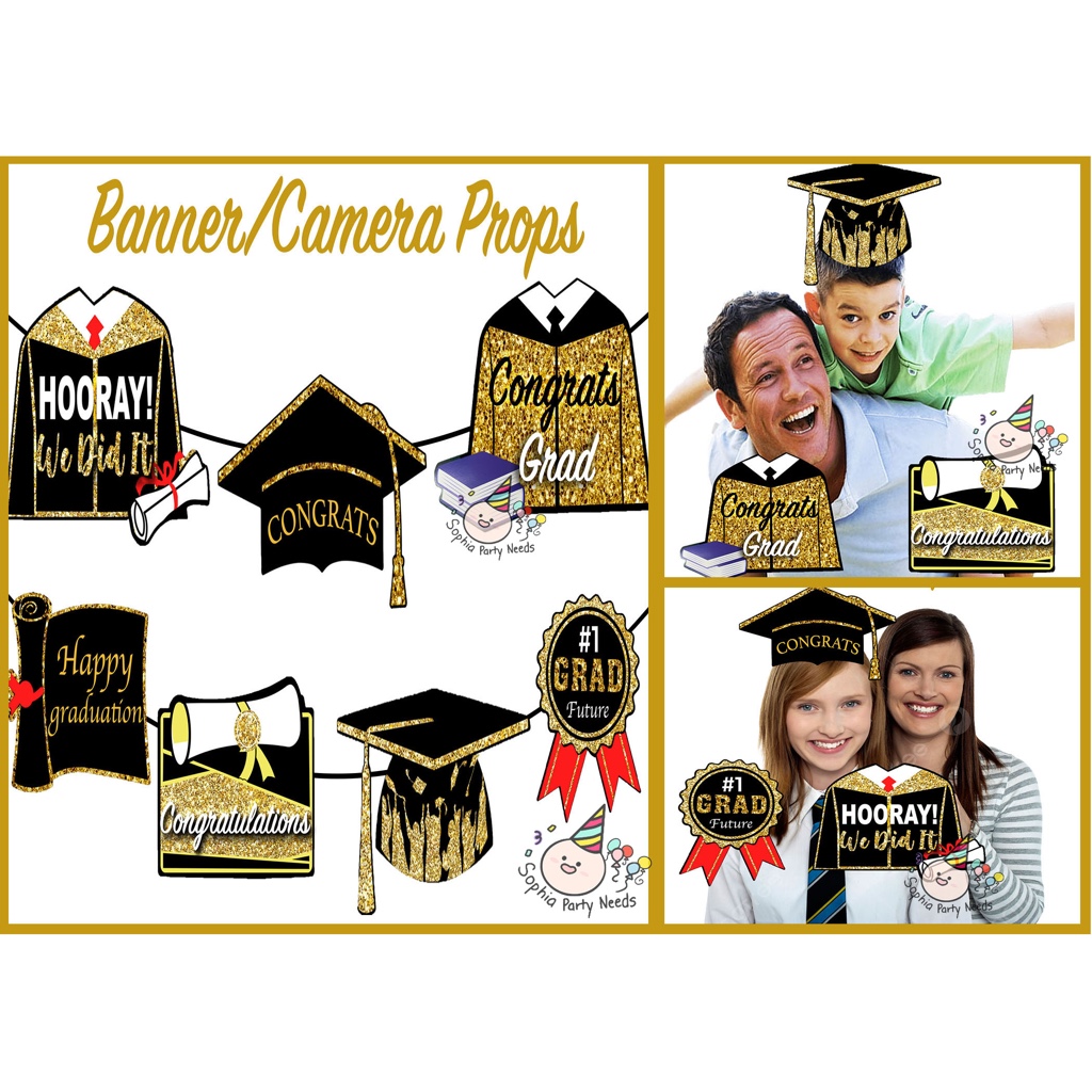 Happy Graduation Photo & Camera Props Congratulations #1 Grad Student ...