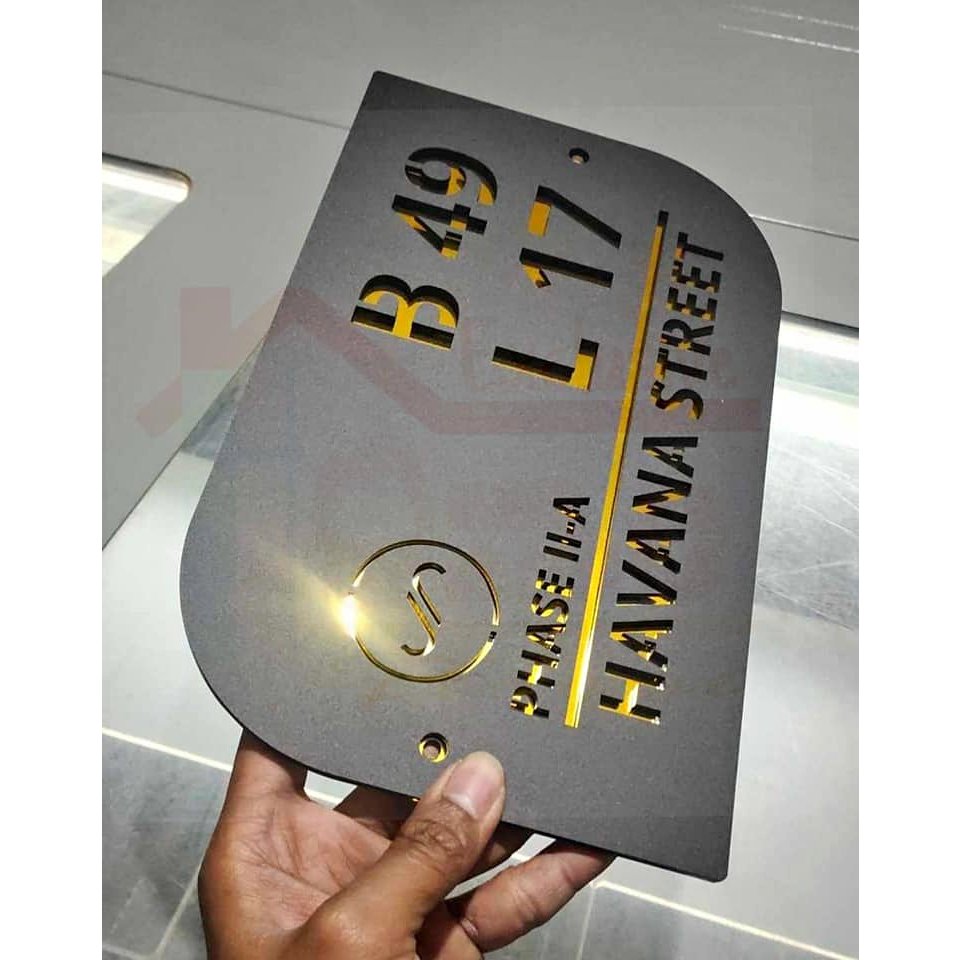 Laser cut(dahon) House plate number/signage/marker/acrylic | Shopee ...