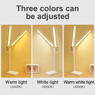 Double Head Lighting LED Rechargeable Desk Lamp Table Lamp Light Eye ...