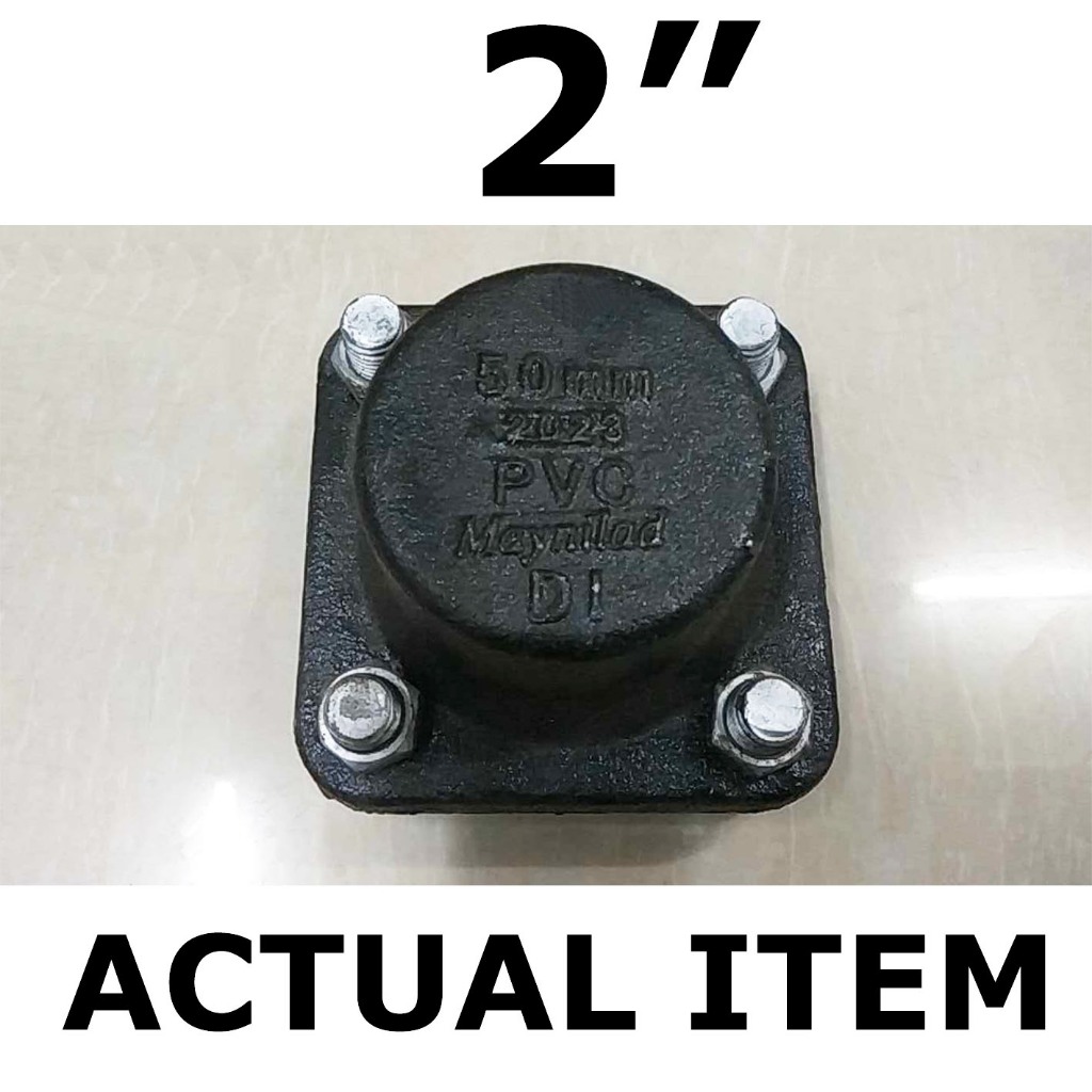 CAST IRON MECHANICAL END CAP 2" BLACK FOR WATER DISTRICT