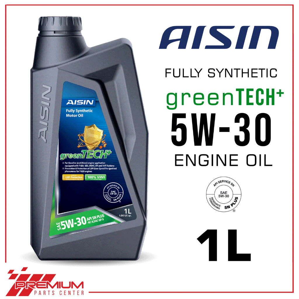 Aisin Fully Synthetic GreenTECH+ 5w-30 Engine Oil 1 Liter | Shopee Philippines