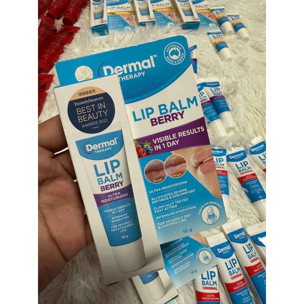 Authentic Dermal Therapy Lip Balm Berry ultra moisturising 10g | Shopee Philippines