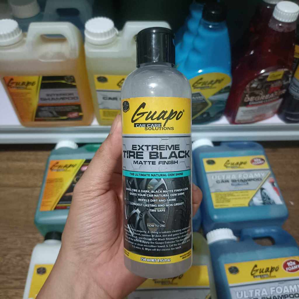 GUAPO CAR CARE SOLUTIONS EXTREME TIRE BLACK MATTE FINISH 250ML | Shopee ...