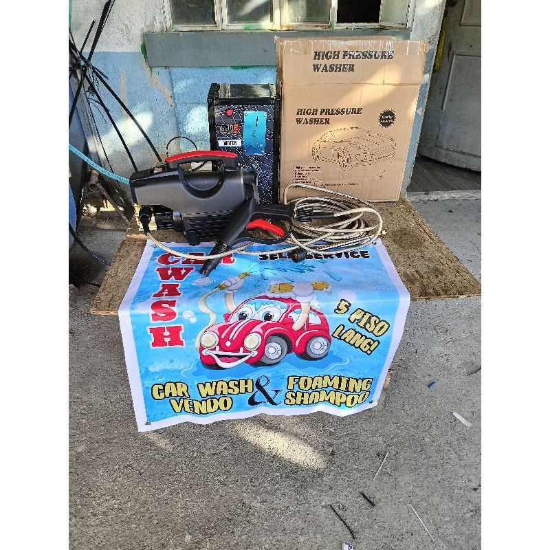 5piso carwash vendo with portable high pressure washer | Shopee Philippines