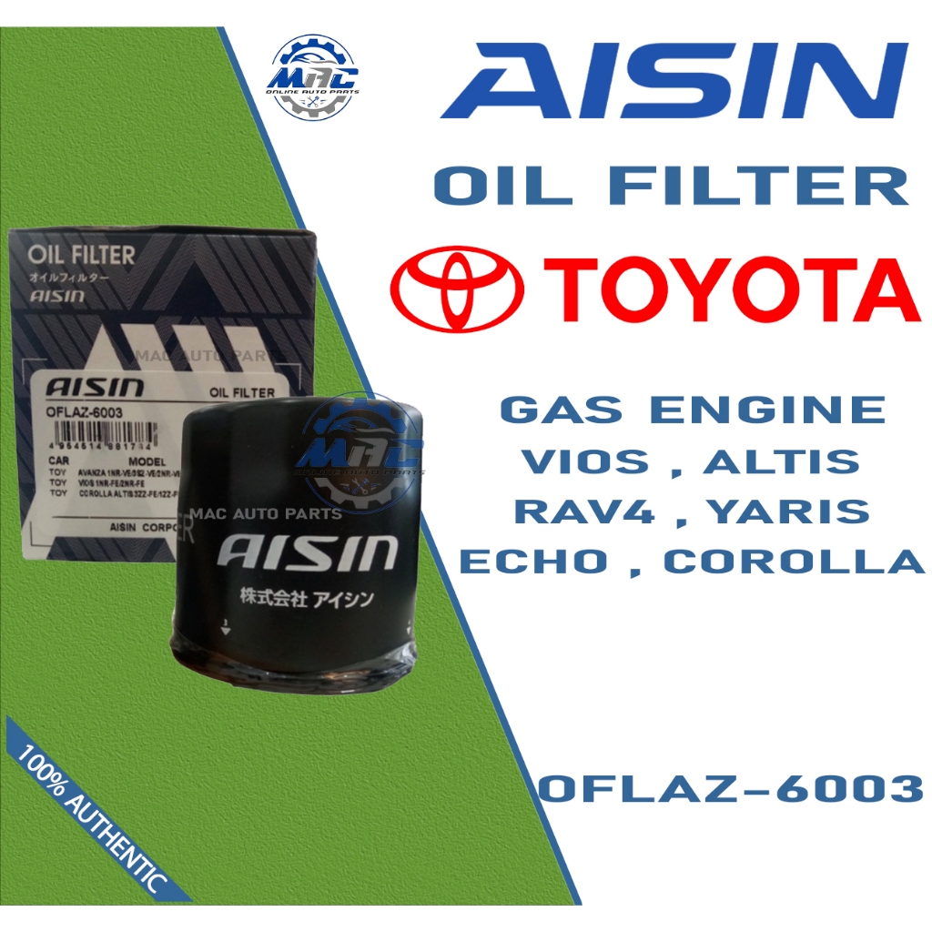AISIN Oil Filter OFLAZ-6003 same as VIC C-110 C110 for TOYOTA VIOS , ALTIS RAV4 , YARIS ...