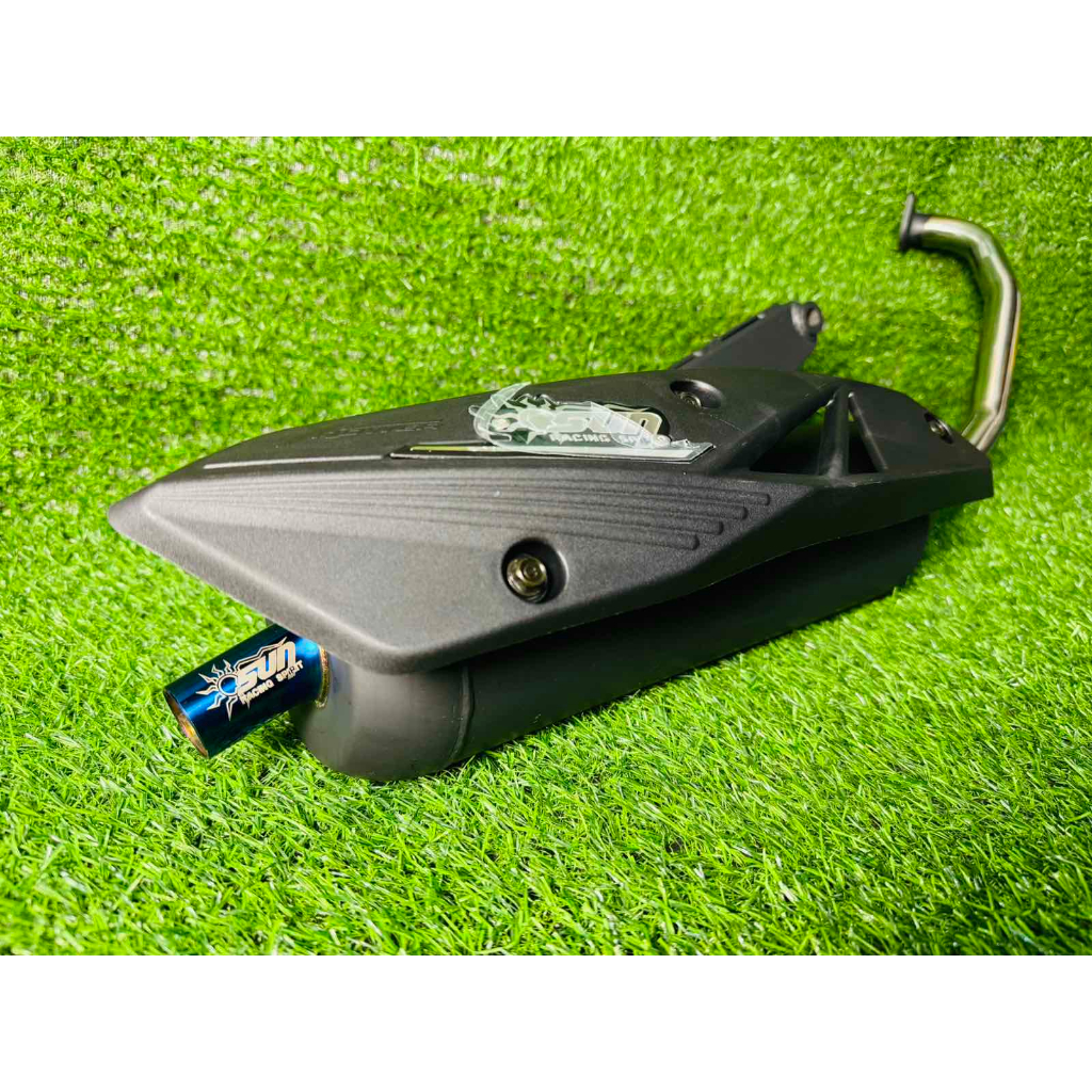SUN RACING SILENT KILLER MUFFLER STAINLESS BLUE TIP PIPE NMAX/M3/MSI ...