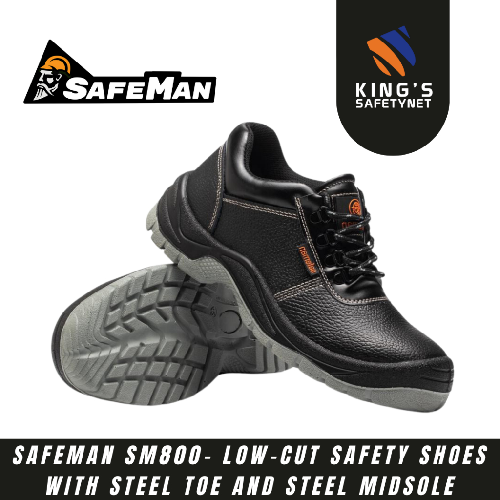 SAFEMAN SM800- Lowcut Safety Shoes with Steel Toe and Steel Midsole ...