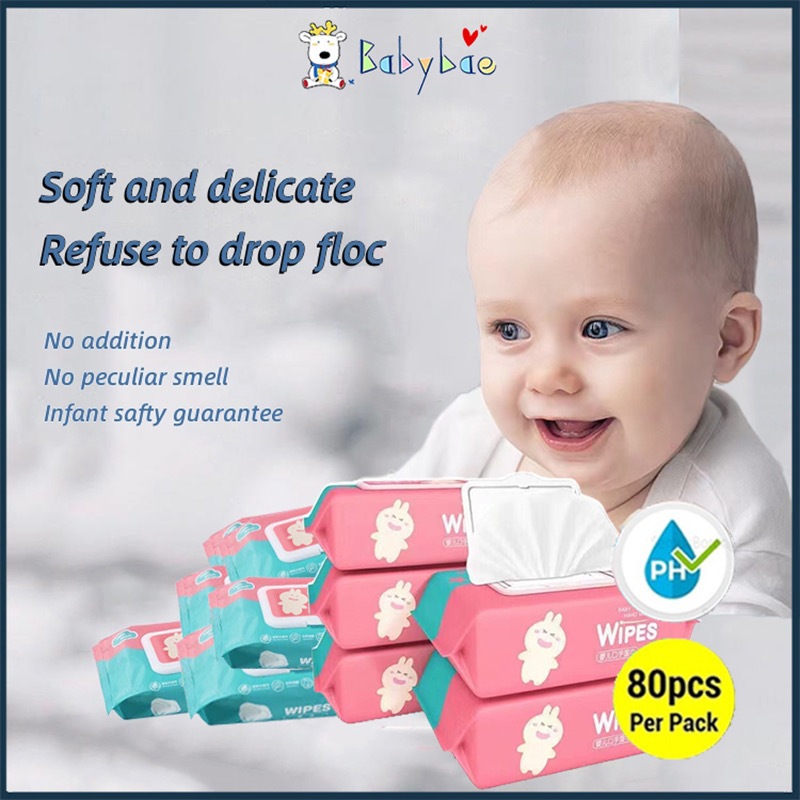 WXD Baby Kids Adult Organic Wipes 80pcs per pack (Non-Alcohol-wet wipes ...