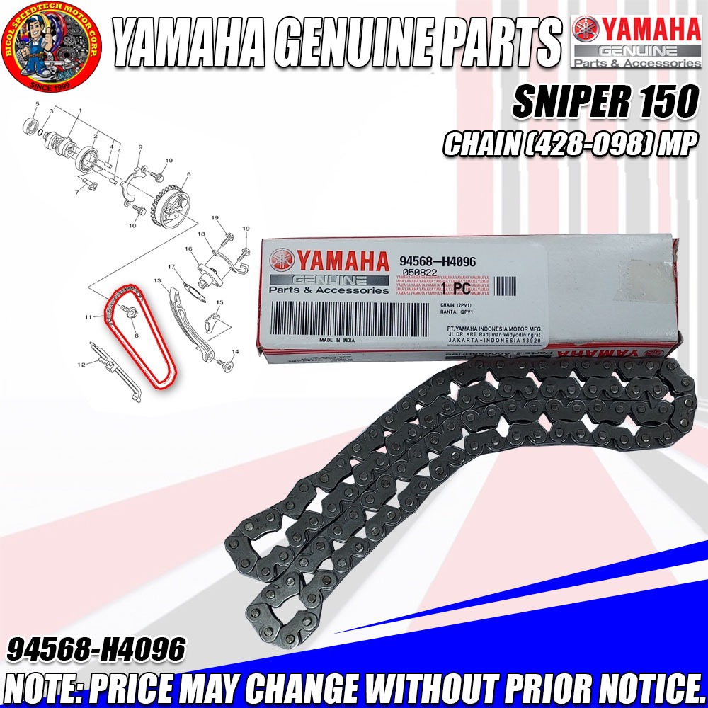 SNIPER 150 CHAIN (428-098) MP (YGP) (GENUINE: 94568-H4096) | Shopee ...
