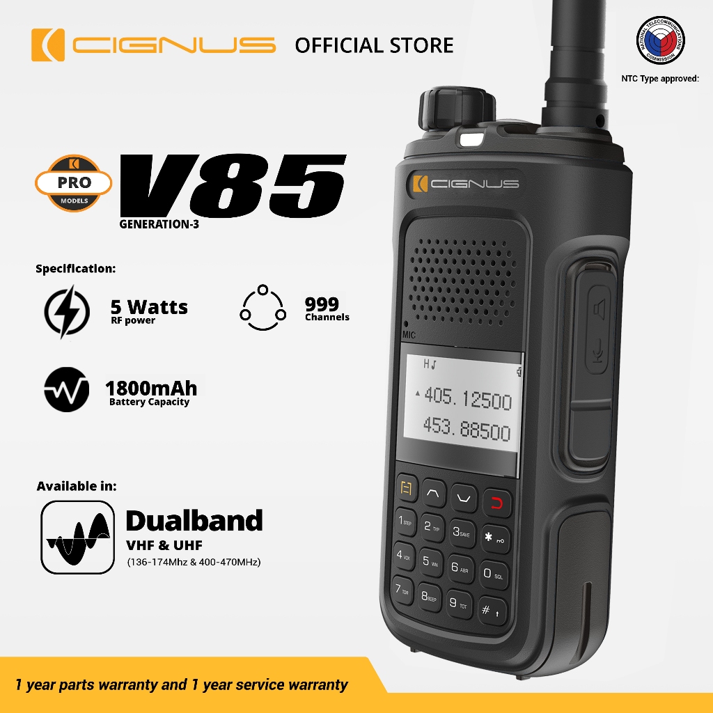 CIGNUS V85 GENERATION-3 Two way Radio | Shopee Philippines