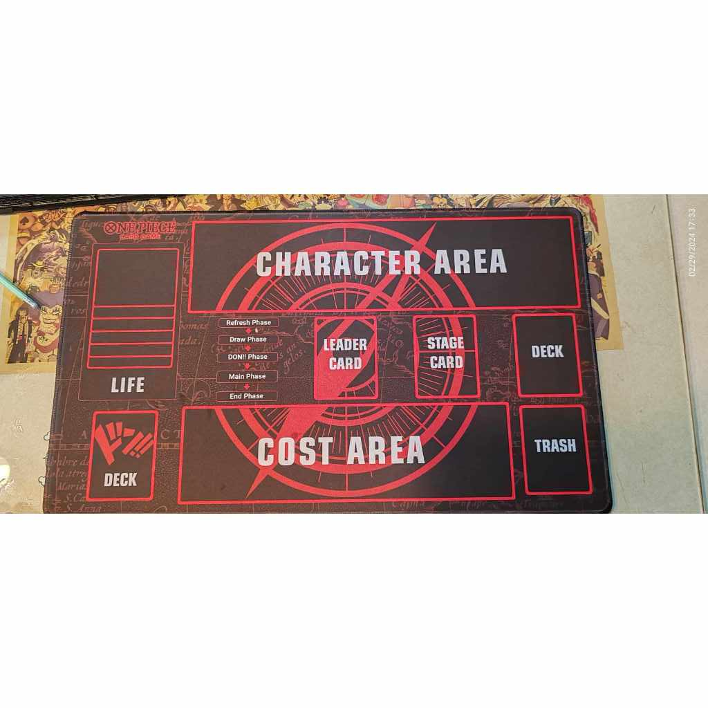 OPTCG Gaming Mat (Black Red) | Shopee Philippines