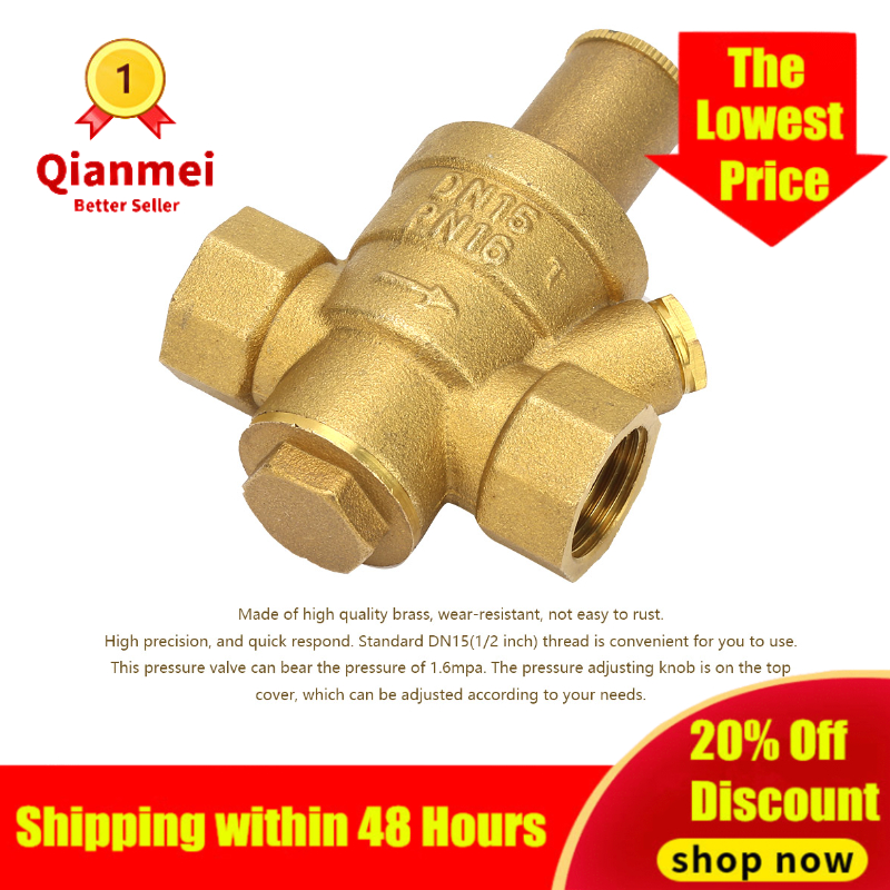 DN15 D20 D25 Brass Adjustable Water Pressure Regulator Reducer With Gauge Meter | Shopee Philippines