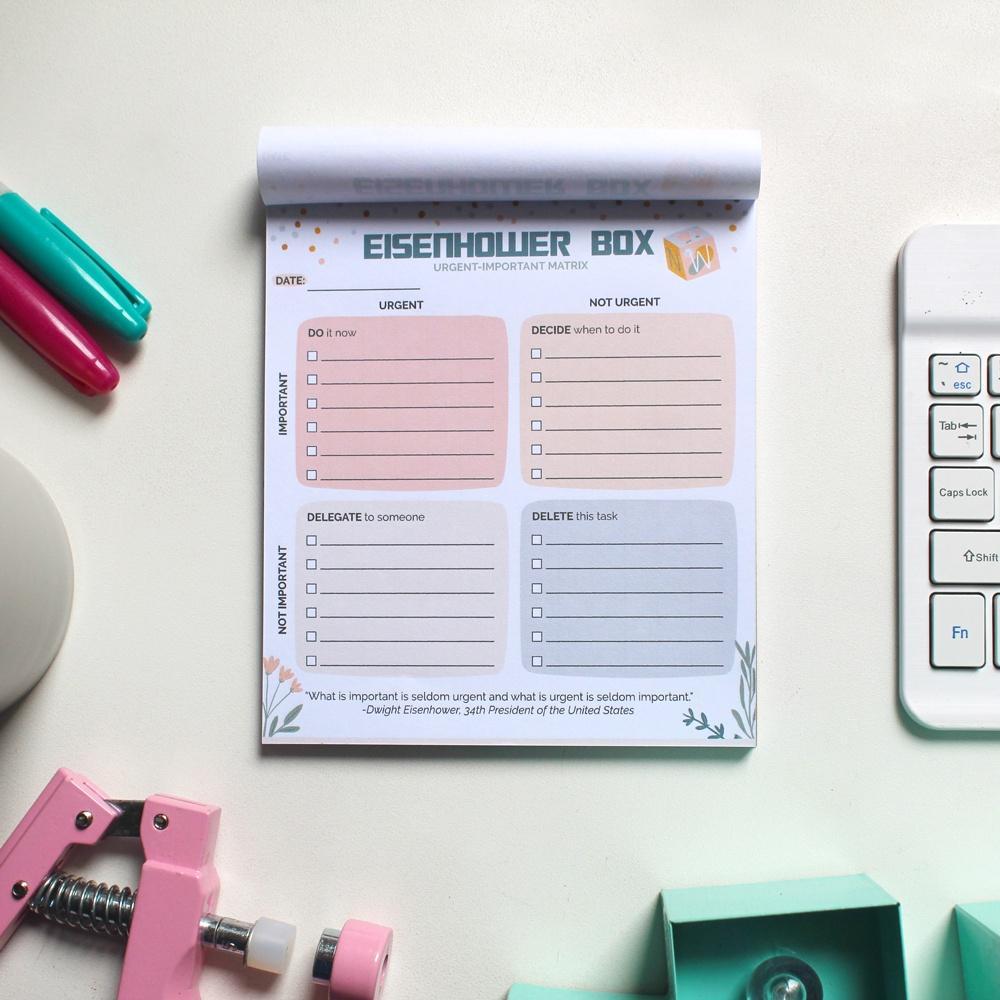 NOTEPAD: EISENHOWER BOX (30 sheets) | Shopee Philippines