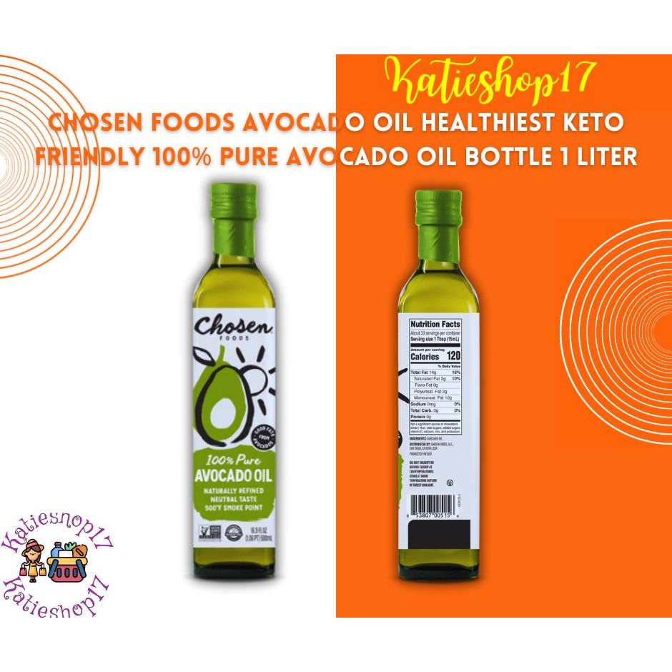 CHOSEN FOODS AVOCADO OIL / PALERMO AVOCADO OIl Healthiest Keto Friendly ...