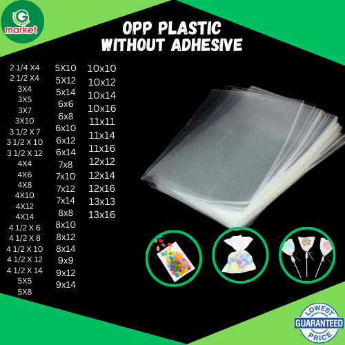 OPP Plastic bag without adhesive (100pcs and 50pcs) | Shopee Philippines