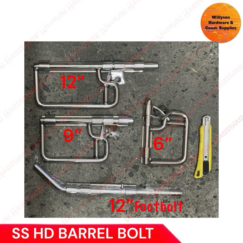 Heavy duty Stainless Barrel Bolt for gate 6” 9” 12” | Shopee Philippines