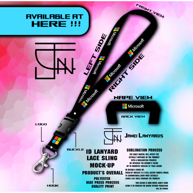 Microsoft | ID Lace Lanyard with Customized Design | Shopee Philippines