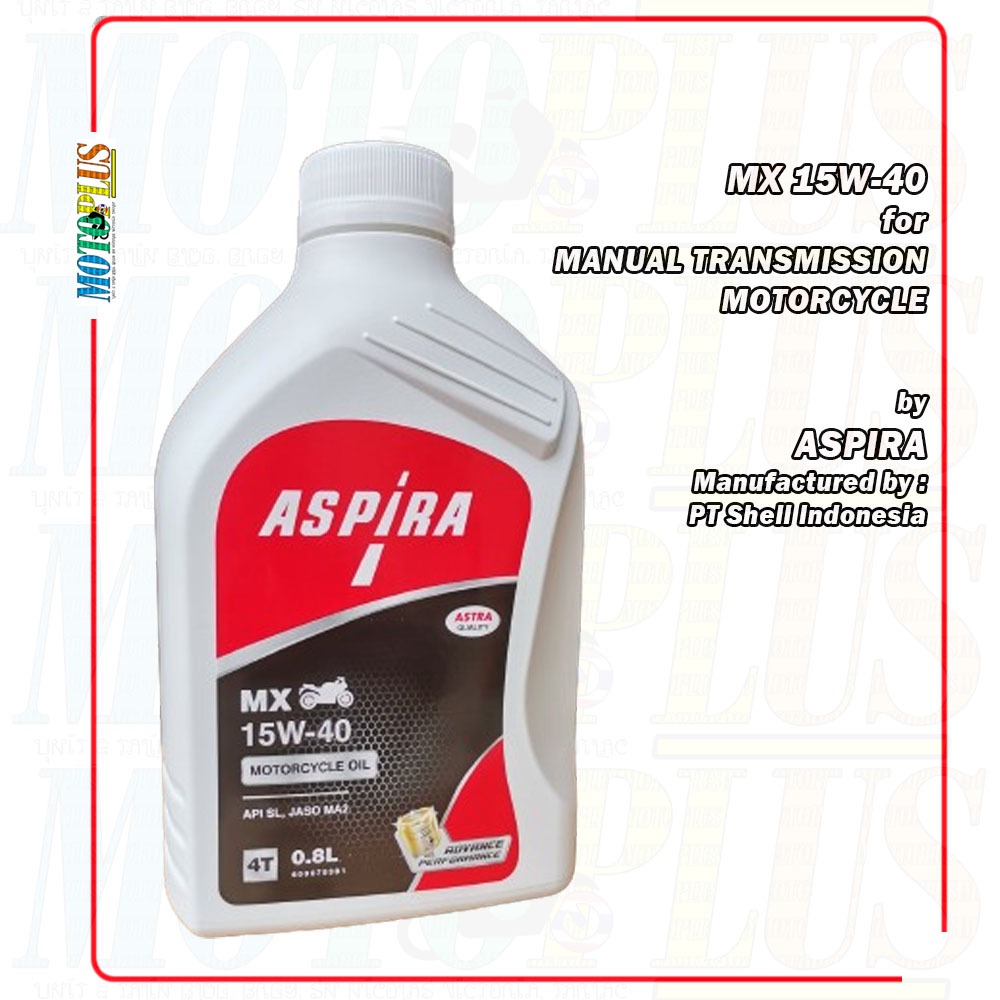 Underbone Motorcycle oil 15w-40 by Aspira Manufactured by PT Shell ...
